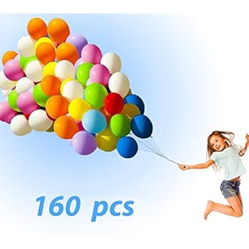 Amazon.com: MESHA 12 Inches Assorted Color Party Balloons (144 Pcs ...
