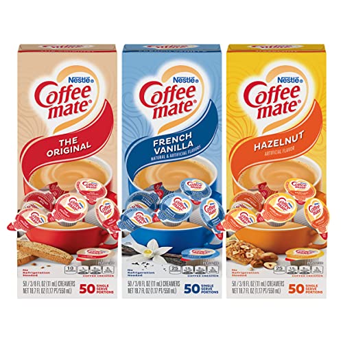 Nestle Coffee mate Creamer Singles Variety Pack, Original, French ...