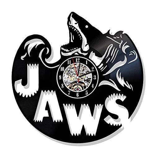 Levescale Jaws Vinyl Wall Clock Exclusive Steven Spielberg Design for ...