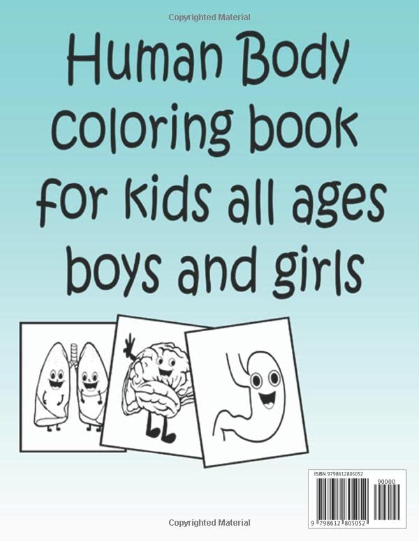 Body Parts Coloring Book: Cute And Fun Human Body Coloring Book For ...