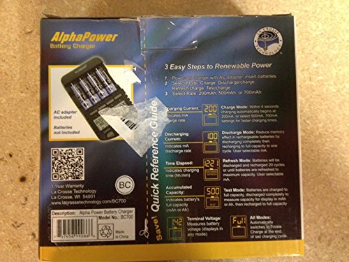 La Crosse Technology BC700-CBP Alpha Power Battery Charger on Galleon Philippines