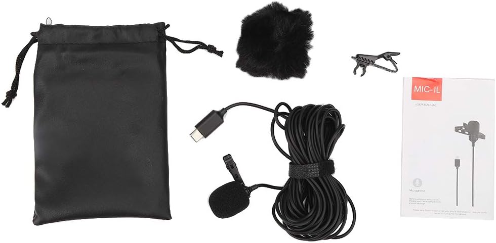 Clip-on Microphone Portable Lavalier Wire Microphone Mic 6m for USB Typ ...