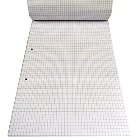 A4 Maths Refill Pad Punched 50 Sheets 5/5Grid 5mm squared squares Paper ...