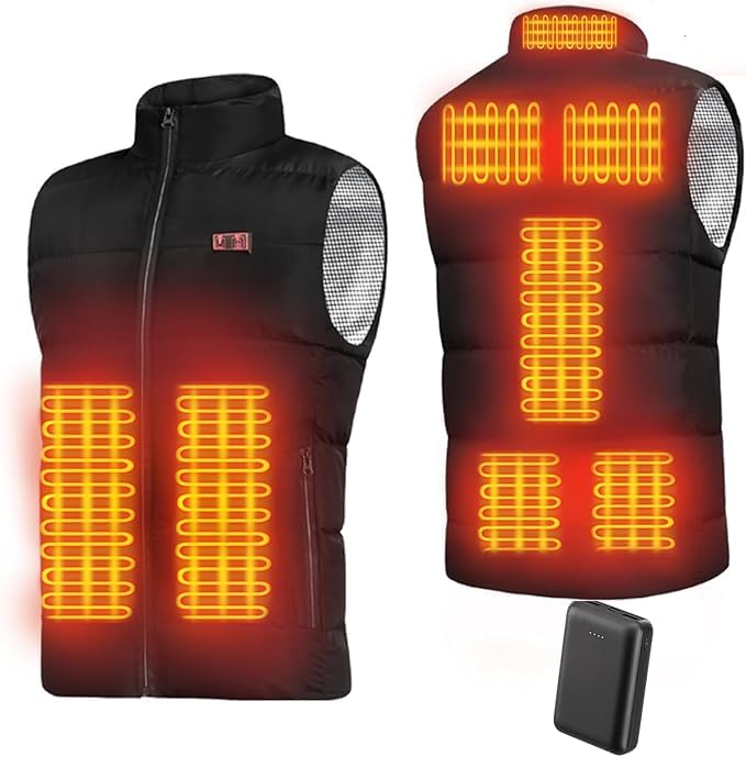 SIMANLAN Men's Heated Vest with Battery Pack, Warming Lightweight Down ...