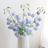 Amazon.com: 3Pcs Artificial Bluebell Silk Flower Outdoors Fake Plants ...