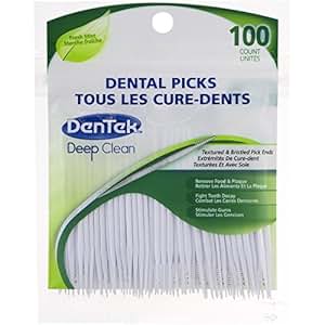 Dentek Dental Picks (Textured & Bristled for deep clean) with Fresh ...