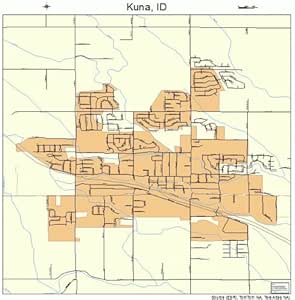Amazon.com: Large Street & Road Map of Kuna, Idaho ID - Printed poster ...