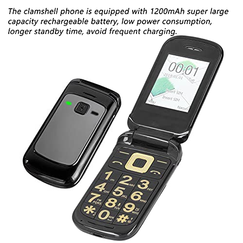 Yoidesu Unlocked Senior Flip Cell Phone,2G Easy to Use Big Button Phone for Seniors,2.4 Inches ...