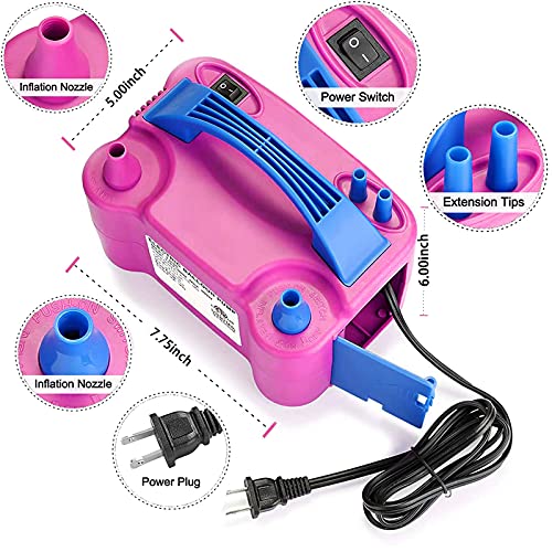 Balloon Pump, Electric Balloon Pump Portable Dual Nozzle Baloon ...
