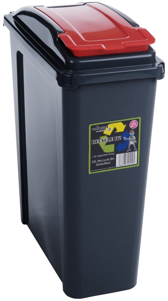 Wham Recycling Bin 25Ltr Red (300135): Amazon.co.uk: DIY & Tools