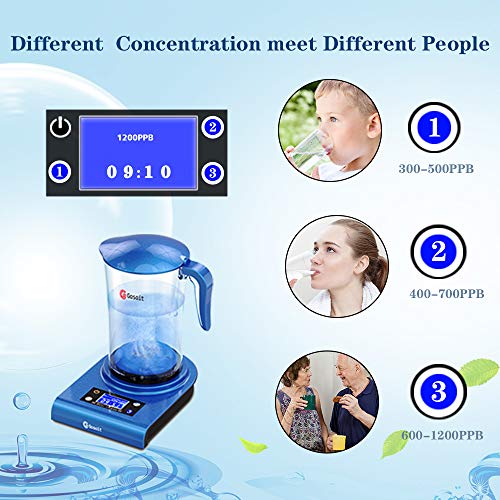 GOSOIT Hydrogen Alkaline Water Flask Bottle Pitcher Maker Machine Hydrogen Water Generator with ...