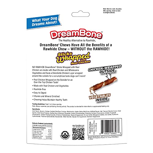 Dreambone Chicken-Wrapped Chews 8 Count, Rawhide-Free Chews for Dogs ...