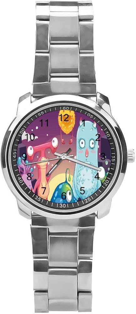 Yolocal Alien Watch Fashion Watches for Men Alloy Case Steel Strap ...