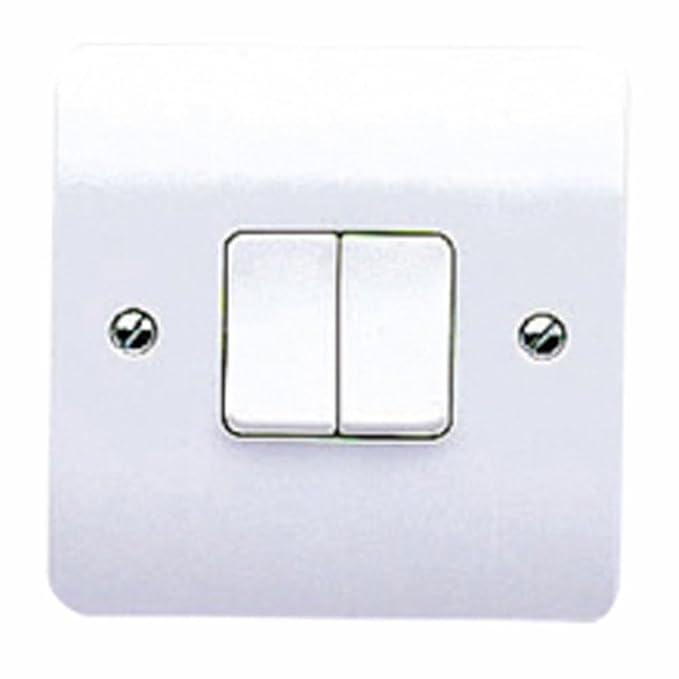 MK 2 Gang Double Lightswitch Two Way Single Pole: Amazon.co.uk: DIY & Tools