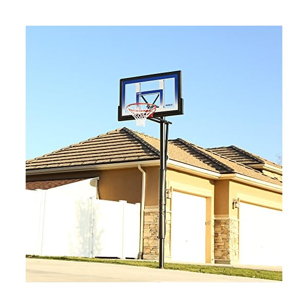 Lifetime 90020 Height Adjustable In Ground Basketball System, 48 Inch ...