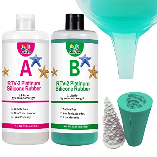 Silicone Rubber Mold Making Kit,30A Jade Green Platinum RTV-2 Liquid ...