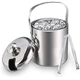 Amazon.com: Sailnovo Ice Bucket, Double-Wall Stainless Steel Insulated ...