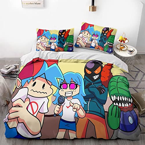 NICHIYOBI Friday Funkin Game FNF Duvet Cover Set 3D Bedding Comforter ...