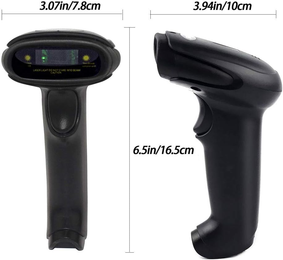 USB Laser Barcode Scanner,Symcode Handheld 1D Laser USB Wired Barcode ...
