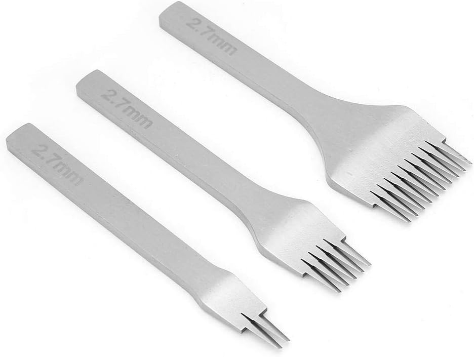 3Pcs Prong Hole Punch Tool Set Prong Chisel Prong Leather Craft Tool ...