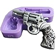 Amazon.com: Pistol Shape Fondant Cake Silicone Mold Halloween 3D Skull ...