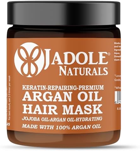 Jadole Naturals Hydrating Argan Oil Hair Mask 8.8OZ/250ml | Deep ...