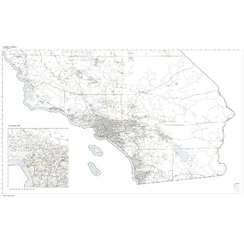 Amazon.com: Working Maps Zip Code Map State of California Southern ...