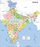Buy Kinder Creative India Map, Brown Online at Low Prices in India ...