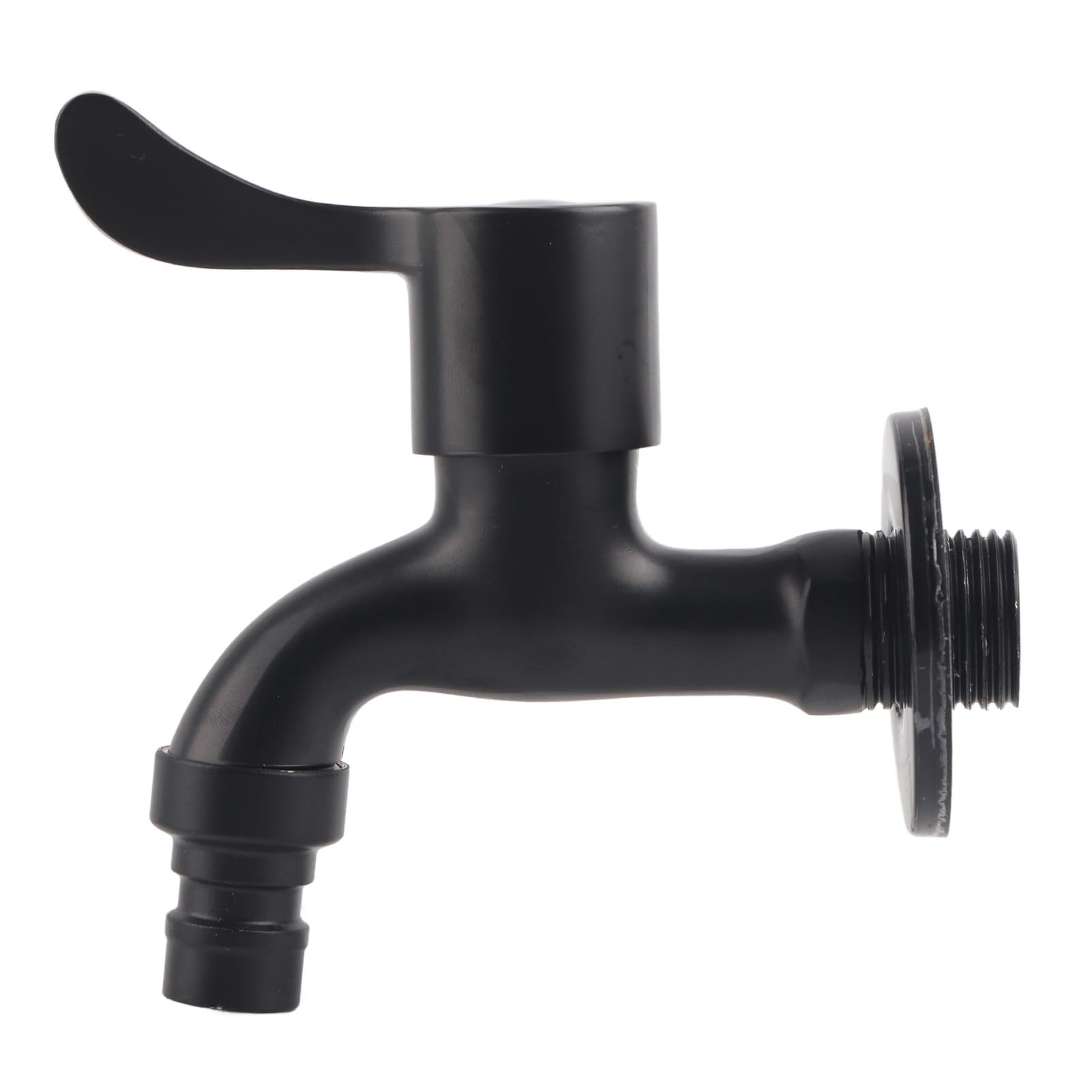 Black Bathroom Sink Faucet, Wall Mount Balcony Tap 304 Stainless Steel ...