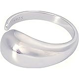 Amazon.com: JIABA Adjustable Sterling Silver Rings 925 Double Lines ...