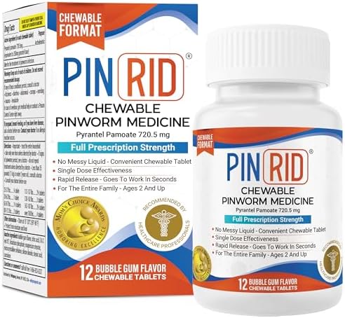 PIN RID Pyrantel Pamoate Dewormer for Humans - 250mg, Pinworm Medicine ...