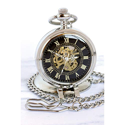 Coin Pocket Watch with Skeleton Quartz Movement | Gold Layered Silver ...