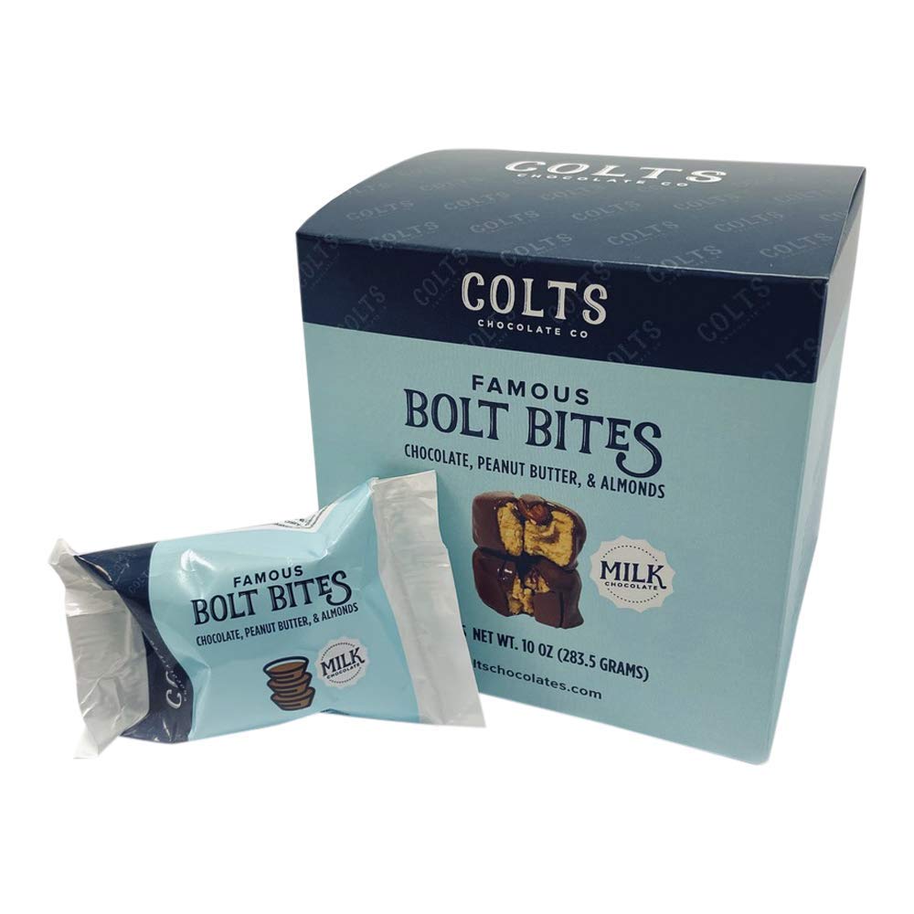 Amazon.com : Colts Chocolates Dark Chocolate Bolt Bites - 10 Piece Gift ...