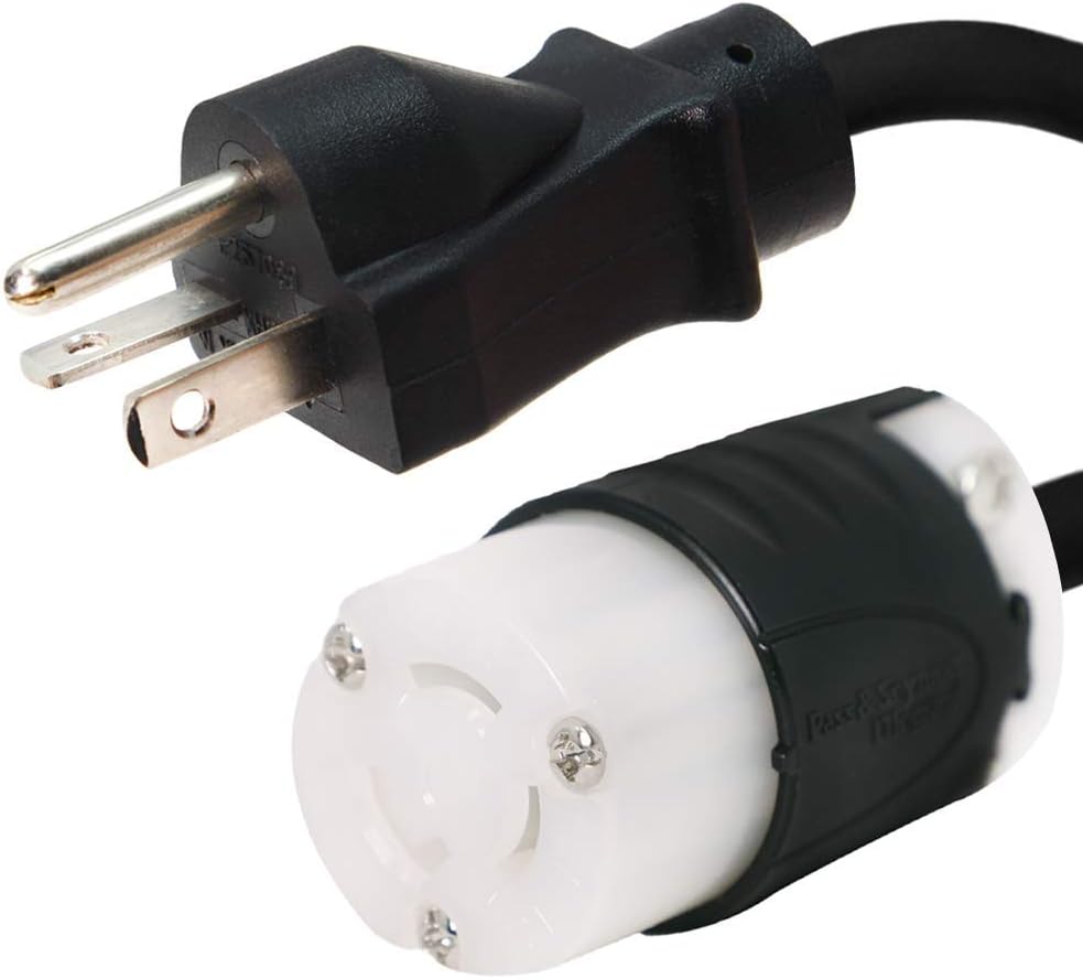 Amazon.com: NEMA 5-20P to L5-15R Plug Adapter - 1 Foot, 15A/125V, 14 ...