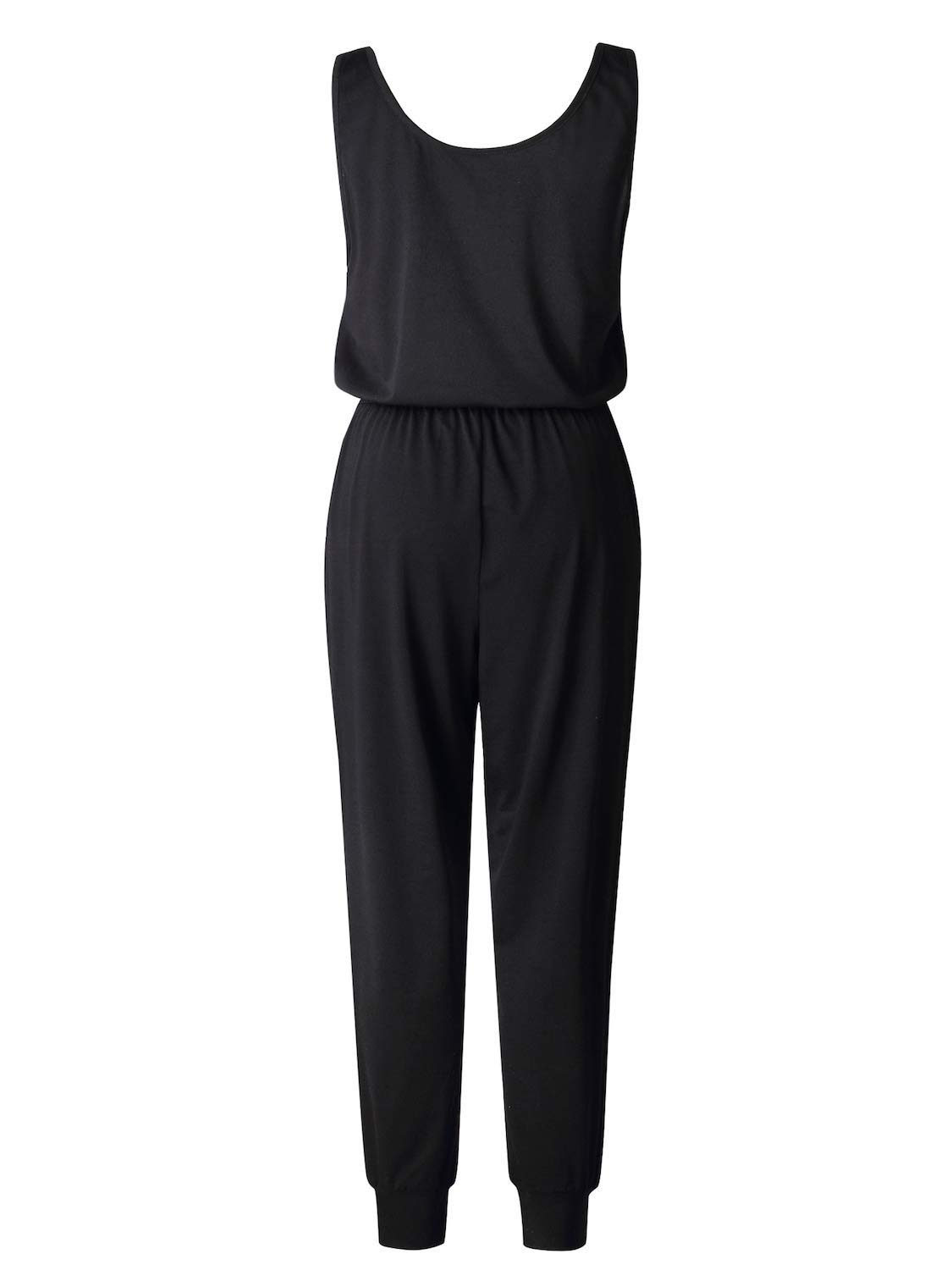 REORIA Women Summer Casual Sleeveless Tank Top Elastic Waist Loose ...