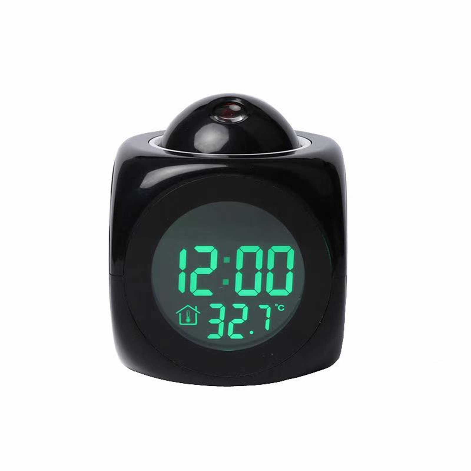 Projection Alarm Clock for Bedrooms Digital Voice Report Alarm 12/24 ...
