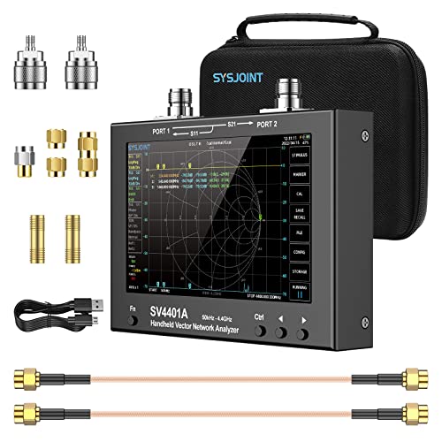 SeeSii 7 Inch NanoVNA 50kHz-4.4GHz Vector Network Analyzer, Upgraded ...