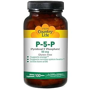 P-5-P (fosfato de piridoxal 5 ), 50 mg, 100 tabletas - Vida en el campo: Amazon.es: Salud y ...