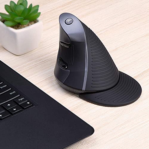 DeLUX Wireless Ergonomic Mouse, 2.4G Rechargeable Vertical Mouse with ...