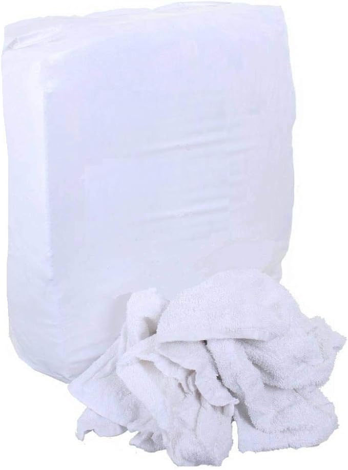 White Towelling Rag Wipes - 8kg Bag of White Towel Rags: Amazon.co.uk ...