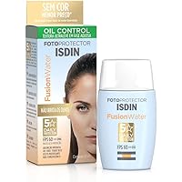 Protetor Solar Facial ISDIN Fusion Water 5 Stars FPS 60 sem cor - 50ml : Amazon.com.br: Beleza