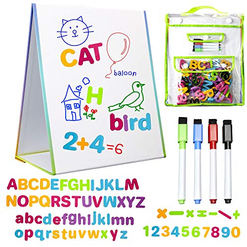 LittleMag Magnetic Easel and Whiteboard for Kids – 4 Dry Erase Markers ...