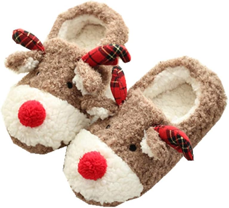 Deer Foam Slippers Wolle-wie Plüsch Fleece gefüttert Flip Flop Indoor ...