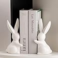 Amazon.com: Decorative Ceramic Book Ends, Quirky Rabbit Bookends, Bunny ...