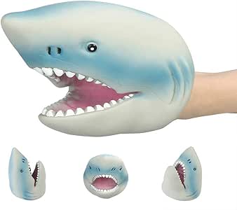 Amazon.com: COGO MAN Shark Hand Puppet for Small Hands, Soft Shark ...