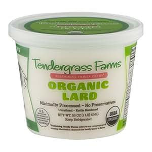 Amazon.com : Organic Lard, 16 oz. (2 Pack) : Grocery & Gourmet Food