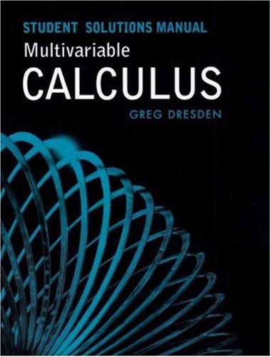 Student's Solutions Manual to accompany Jon Rogawski's Multivariable ...