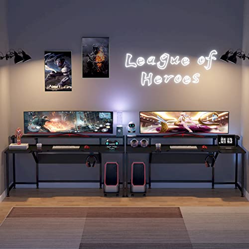 Tribesigns 74.8 Inch Gaming Desk, Extra Long U Shaped Computer Desk ...