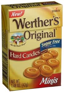 Amazon.com : Werther's Original Mini Sugar Free Hard Candy, 1.48-Ounce ...