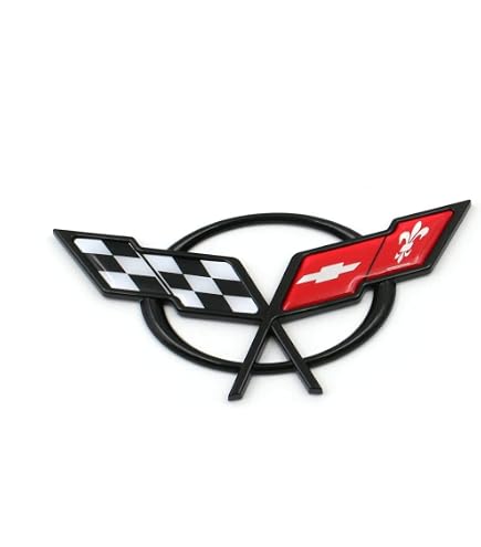Logo C5 Corvette Mens Chevy Corvette T Shirt C5 Series Logo Black Crew
